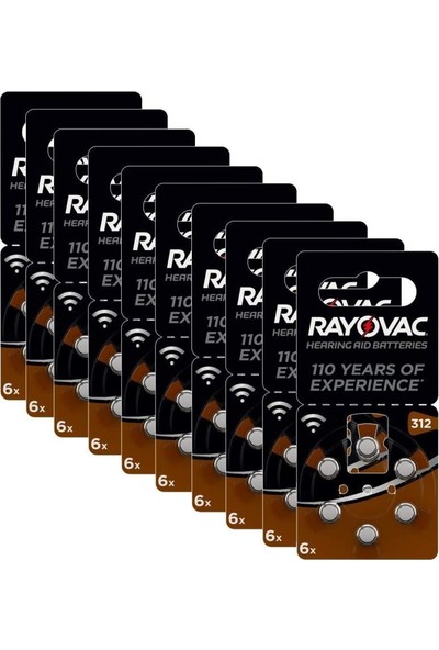 Rayovac 312 Numara PR41 Yeni Ambalaj Işitme Cihazı Pili 60'lı Rayovac 312 Numara PR41 Yeni Ambalaj Işitme Cihazı Pili 60'lı