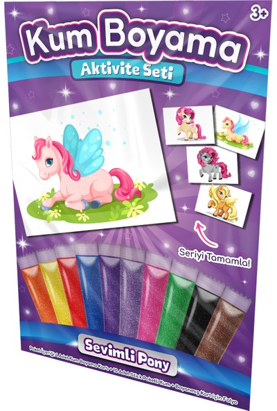 Kumbo Kum Boyama Pony Ella | Kum Boyama Aktivite Seti Kumbo Kum Boyama Pony Ella | Kum Boyama Aktivite Seti