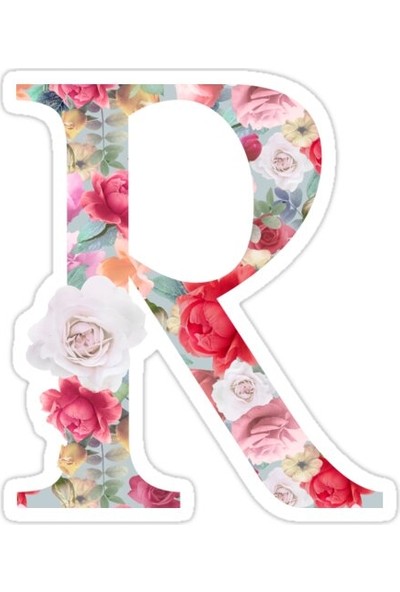 Universal Çiçek Alfabesi, R Harfi Sticker Araba Oto Arma Duvar Sticker Ev Dekoratif Çıkartma 15 cm Universal Çiçek Alfabesi, R Harfi Sticker Araba Oto Arma Duvar Sticker Ev Dekoratif Çıkartma 15 cm