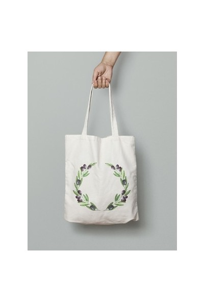 Yağhanem Zeytin Alı Baskılı Omuz Bez Çantası