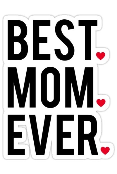 Universal Şimdiye Kadarki En Iyi Anne, Kelime Sanatı, Kırmızı Kalpler İle Metin Tasarımı