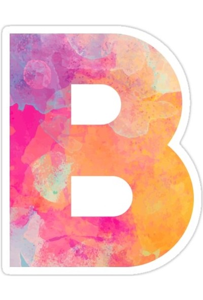 Universal Sulu Boya Çok Renkli Alpabet Monogram B Harfi Sticker Araba Oto Arma Duvar Sticker Universal Sulu Boya Çok Renkli Alpabet Monogram B Harfi Sticker Araba Oto Arma Duvar Sticker