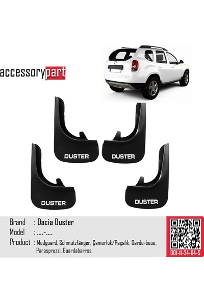 Omad Dacia Duster Paçalık 2018-2020 4'lü Ön/arka Takım Omad Dacia Duster Paçalık 2018-2020 4'lü Ön/arka Takım