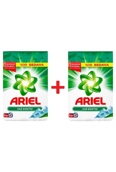 Ariel Toz Deterjan Dağ Esintisi 6 kg * 2'li Set Ariel Toz Deterjan Dağ Esintisi 6 kg * 2'li Set