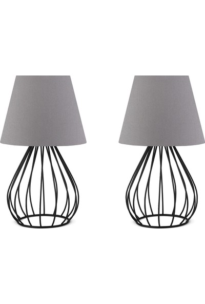Homing Metal Gövdeli Ikili Abajur Seti