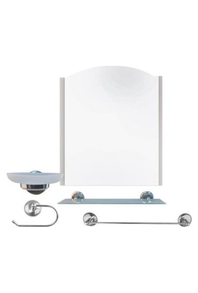 Billur Krom Banyo Ayna Seti