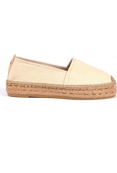 Su Espadril Nathalie Kadın Ekru Düz Espadril