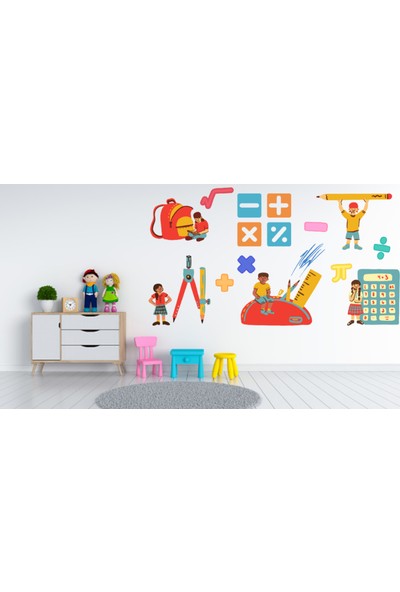 Ege Reklam Okul Eğitim Temalı Kreş Çocuk Odası Duvar Sticker Yapıştırma Ege Reklam Okul Eğitim Temalı Kreş Çocuk Odası Duvar Sticker Yapıştırma
