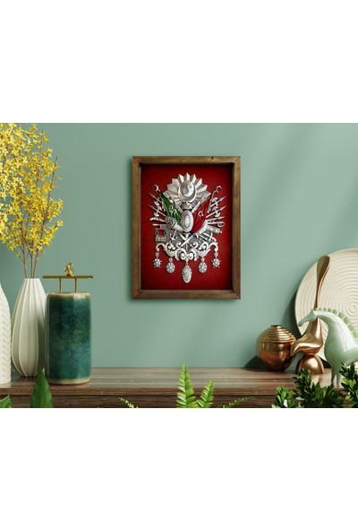 Bk Gift Osmanlı Arması Tasarımlı Doğal Masif Ahşap Çerçeveli Tablo5 Bk Gift Osmanlı Arması Tasarımlı Doğal Masif Ahşap Çerçeveli Tablo5