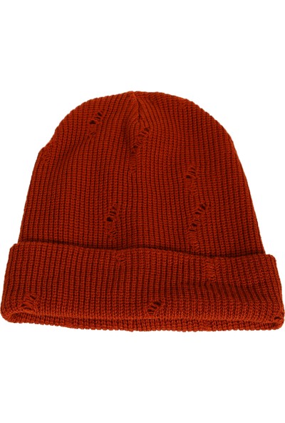 Collezione Kırmızı Yırtıklı Önü Katlı Erkek Bere