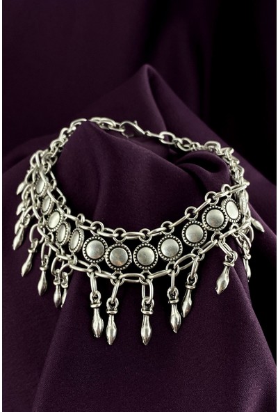 Mooni Accessories Şık Damla Desenli Antik Gümüş Kaplama Ayarlanabilir Halhal Mooni Accessories Şık Damla Desenli Antik Gümüş Kaplama Ayarlanabilir Halhal