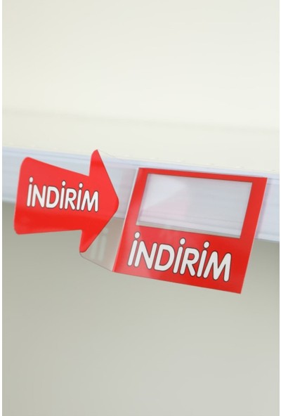 Modern Raf Raf Önü Indirim Etiketi Kırmızı 5'li Paket