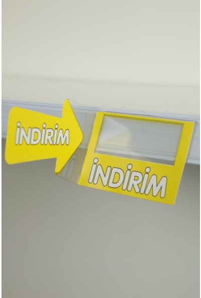 Modern Raf Raf Önü Indirim Etiketi Sarı 5'li Paket