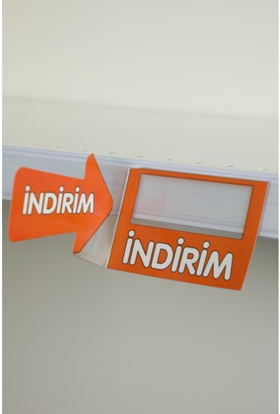 Modern Raf Raf Önü Indirim Etiketi Turuncu 5'li Modern Raf Raf Önü Indirim Etiketi Turuncu 5'li