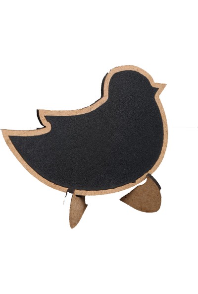 Modern Raf Civciv Figürlü Kara Tahta Etiketlik 3'lü