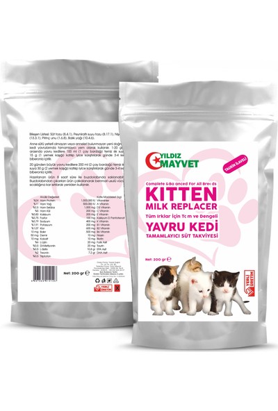 Yıldız Mayvet Yavru Kedi Süt Tozu Mama
