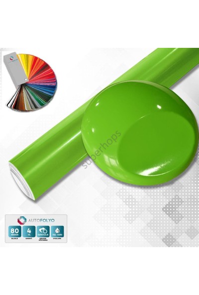 Autofolyo Parlak Açık Yeşil Folyo 122 Cm-2 Metre Autofolyo Parlak Açık Yeşil Folyo 122 Cm-2 Metre
