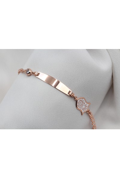 Anatolia Silver 925 Ayar Gümüş Nal-I Şerif Yazılı Bebek-Çocuk Bileklik