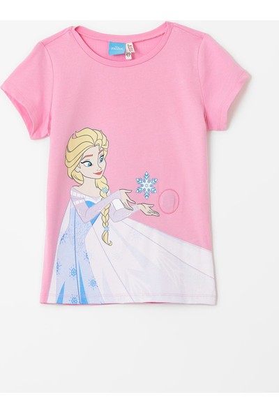 DeFacto Kız Çocuk Frozen Lisanslı Dokunmatik Işıklı Kısa Kollu Tişört U5420A621SM DeFacto Kız Çocuk Frozen Lisanslı Dokunmatik Işıklı Kısa Kollu Tişört U5420A621SM