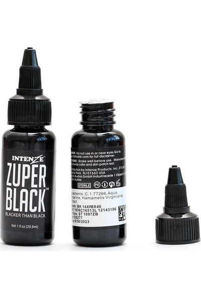 Intenze Koyu Siyah Dövme Boyası 1 Oz 30 ml