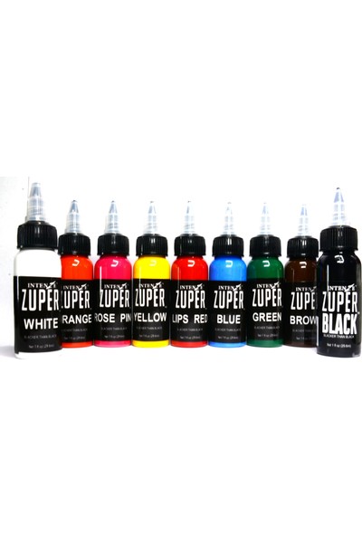 Intenze Dövme Boyası Seti 1 Oz 30 ml 9 Renk