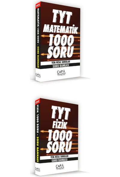 Çapa Yayınları Tyt Matematik & Fizik Soru Bankası Seti 2 Kitap Çapa Yayınları Tyt Matematik & Fizik Soru Bankası Seti 2 Kitap