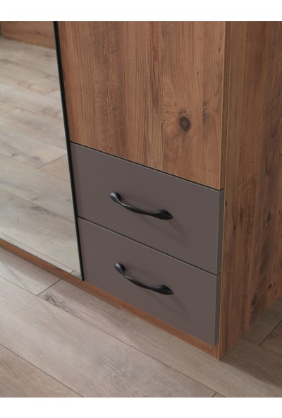 Poyraz E354 Toprak 4 Kapaklı Lüx Dolap