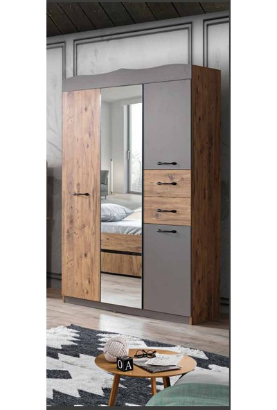 Poyraz Rio 3 Kapaklı Gardırop Poyraz Rio 3 Kapaklı Gardırop