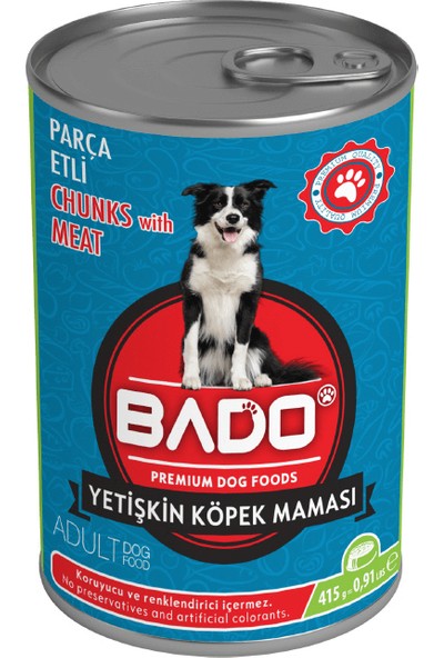 Bado Yetişkin Yaş Köpek Maması Etli 415 gr Bado Yetişkin Yaş Köpek Maması Etli 415 gr