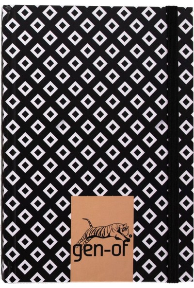 Gen-Of İzometrik Noktalı Sert Kapak Lastikli Defter Kare