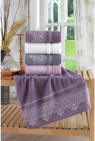 Zeynep Tekstil Damask Antibakteriyel 4'lü 50X90 cm El&yüz Havlu Seti