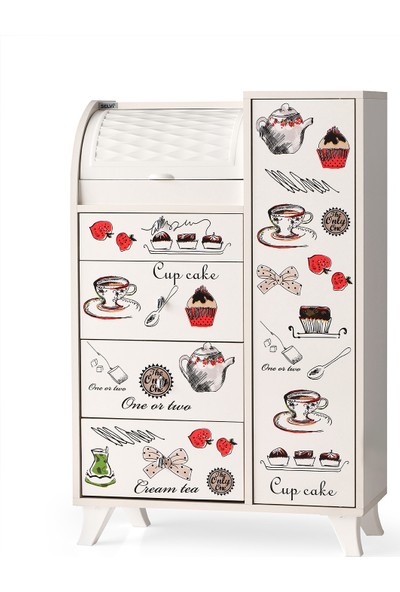 Mobilya Sarayı Çekmeceli Kilerli Ekmek Dolabı