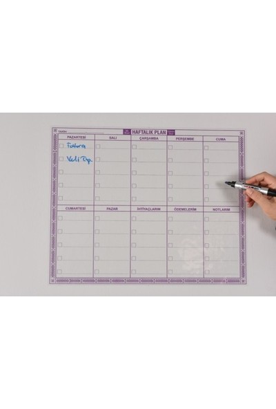 Sihirli Tahta Haftalık Planlayıcı My Week Sihirli Tahta Haftalık Planlayıcı My Week