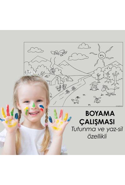 Sihirli Tahta Boyama Çalışması 2 Adet Çift Renkli Kalem Sihirli Tahta Boyama Çalışması 2 Adet Çift Renkli Kalem