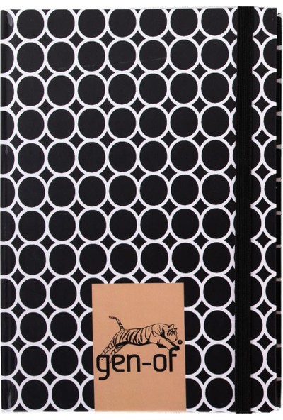Gen-Of İzometrik Noktalı Sert Kapak Lastikli Defter Daire