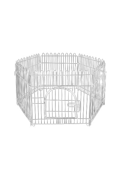 Zampa Beyaz Metal Köpek Çiti 75X70 cm