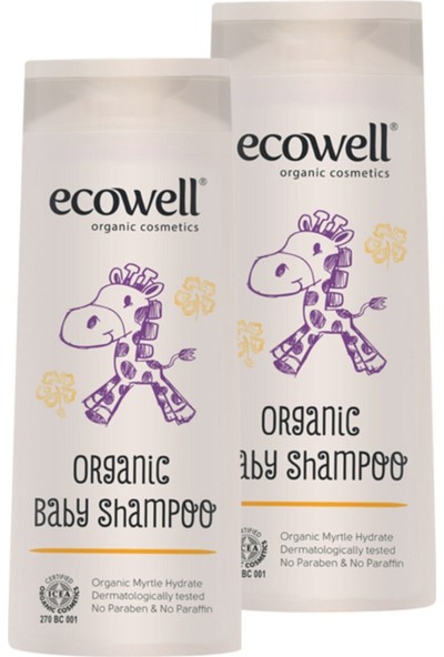 Ecowell Bebe Sampuani - 300 ml 2 Adet