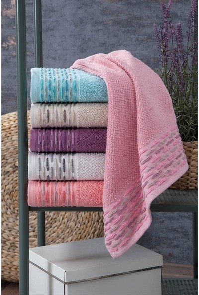 Sevim Dalga Desen El Havlusu - 6lı Paket