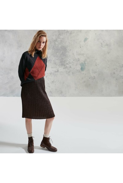 Yargıcı Piliseli Triko Etek