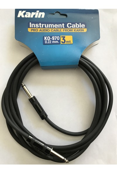 Karin 3 Metre Jak Kablo - Siyah