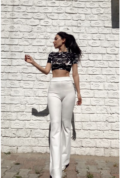 İksora Kadın Ispanyol Paça Likralı Pantolon