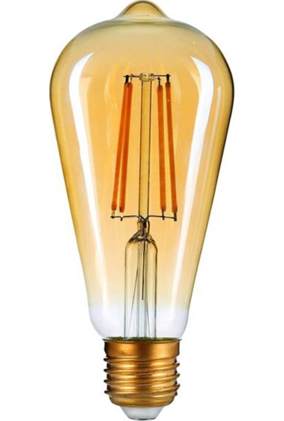 Ack LED Rustik Ampul ST64 4W E27 2200K Sarı Işık Ack LED Rustik Ampul ST64 4W E27 2200K Sarı Işık