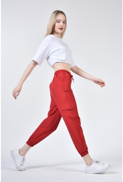 Poriento Kadın Cepli Kargo Pantolon