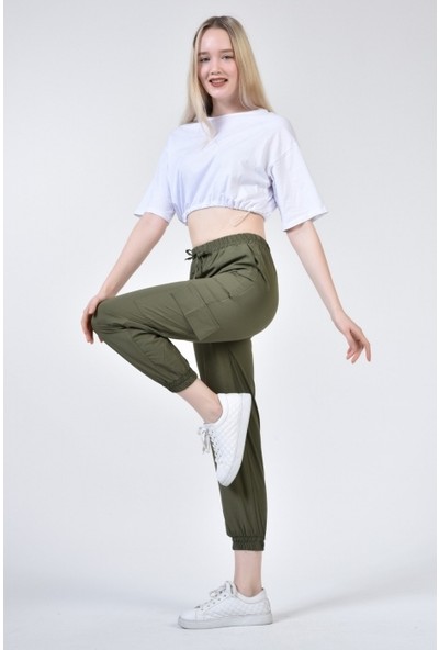 Kadın Cepli Kargo Pantolon