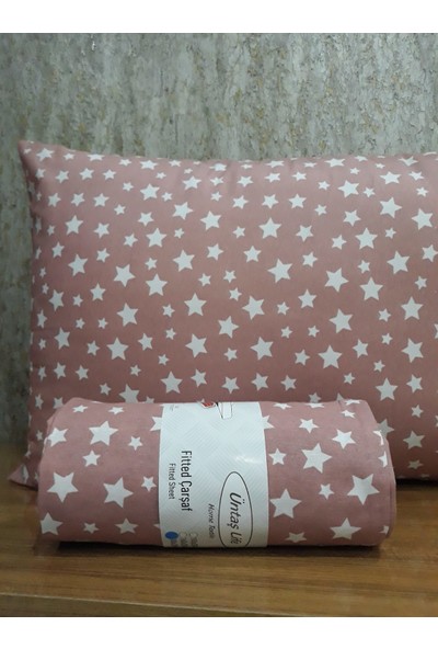 Üntaş 160X200 Çift Kişilik Lastikli Çarşaf Takımı Somon
