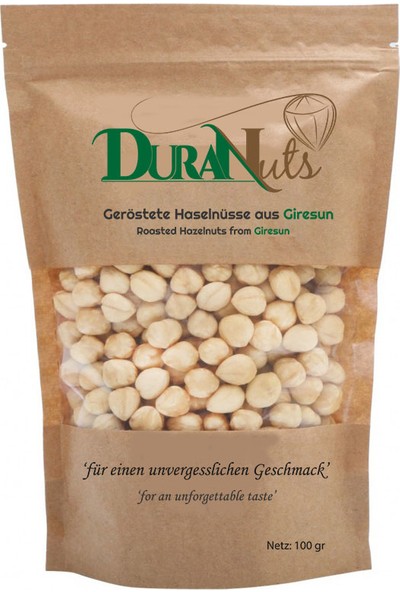 Duran Nuts Durannuts Giresun Kalite Çifte Kavrulmuş Naturel Doypak Paket 100 gr Duran Nuts Durannuts Giresun Kalite Çifte Kavrulmuş Naturel Doypak Paket 100 gr