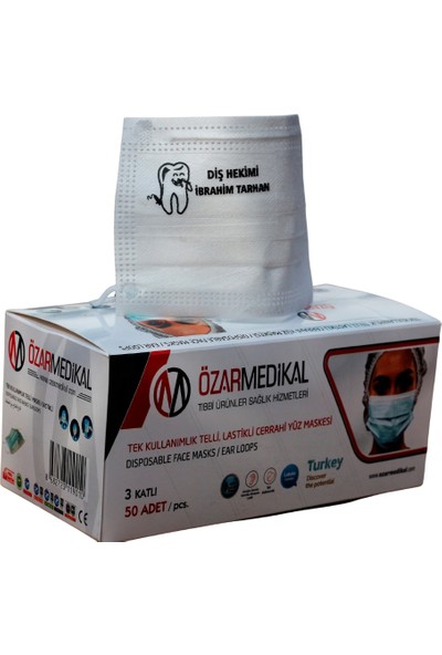 Özar Medikal Kişiye ve Firmaya Özel Logolu Siyah Cerrahi Maske 50 Adet*100 Kutu=5000 Adet Özar Medikal Kişiye ve Firmaya Özel Logolu Siyah Cerrahi Maske 50 Adet*100 Kutu=5000 Adet