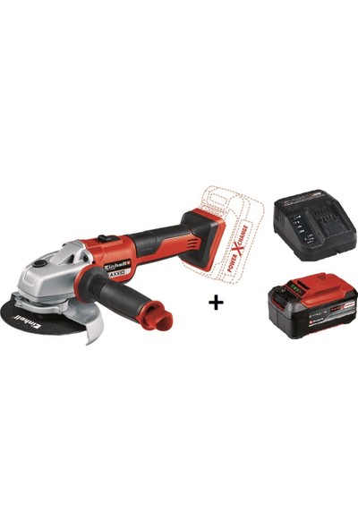 Einhell Axxıo 125 mm Taşlama Makinesi + 5.2 Ah Plus Starter Kit Einhell Axxıo 125 mm Taşlama Makinesi + 5.2 Ah Plus Starter Kit