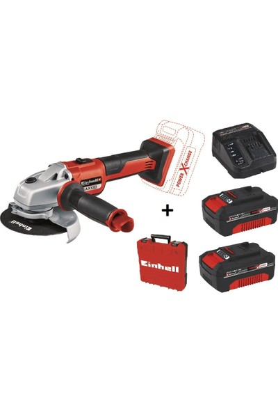 Einhell Axxıo 125 mm Taşlama Makinesi + 2*4.0 Ah Plus Starter Kit + Çanta Einhell Axxıo 125 mm Taşlama Makinesi + 2*4.0 Ah Plus Starter Kit + Çanta