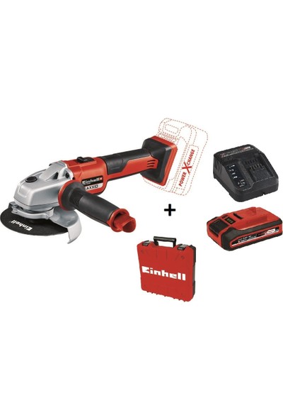 Einhell Axxıo 125 mm Taşlama Makinesi + 3.0 Ah Plus Starter Kit + Çanta Einhell Axxıo 125 mm Taşlama Makinesi + 3.0 Ah Plus Starter Kit + Çanta